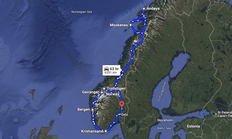 The Ultimate Route for your Motorcycle trip in Norway